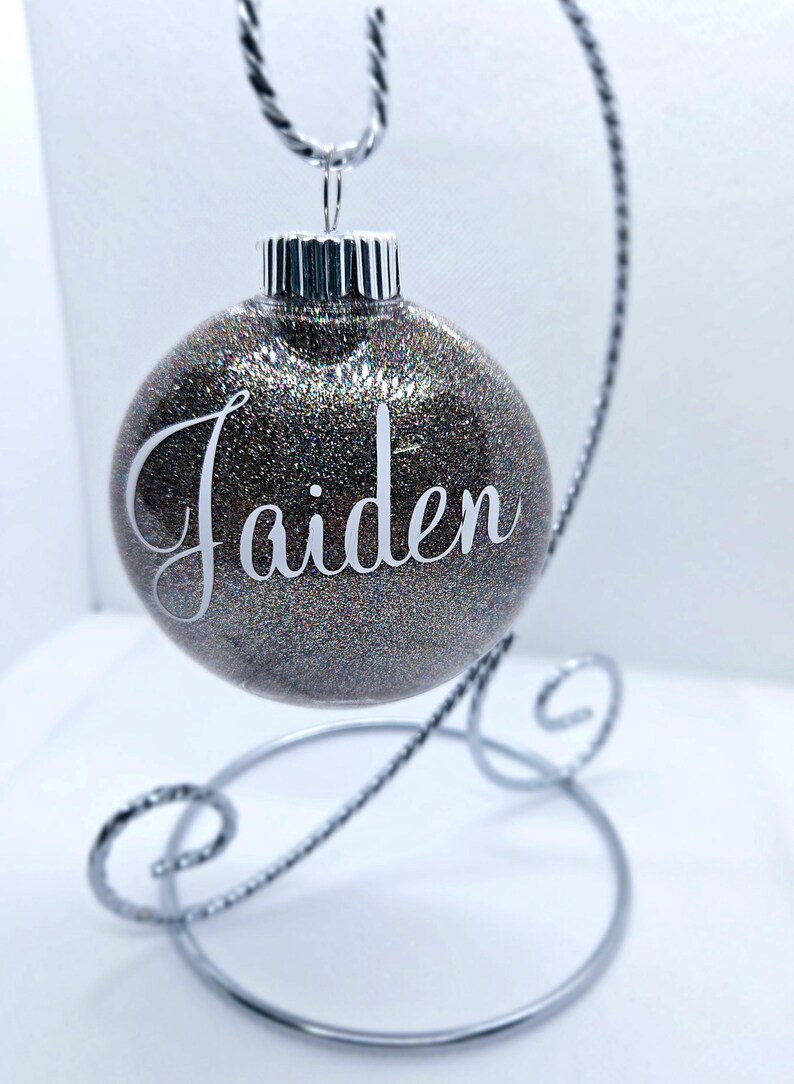 Custom Glitter Ornament - Etsy