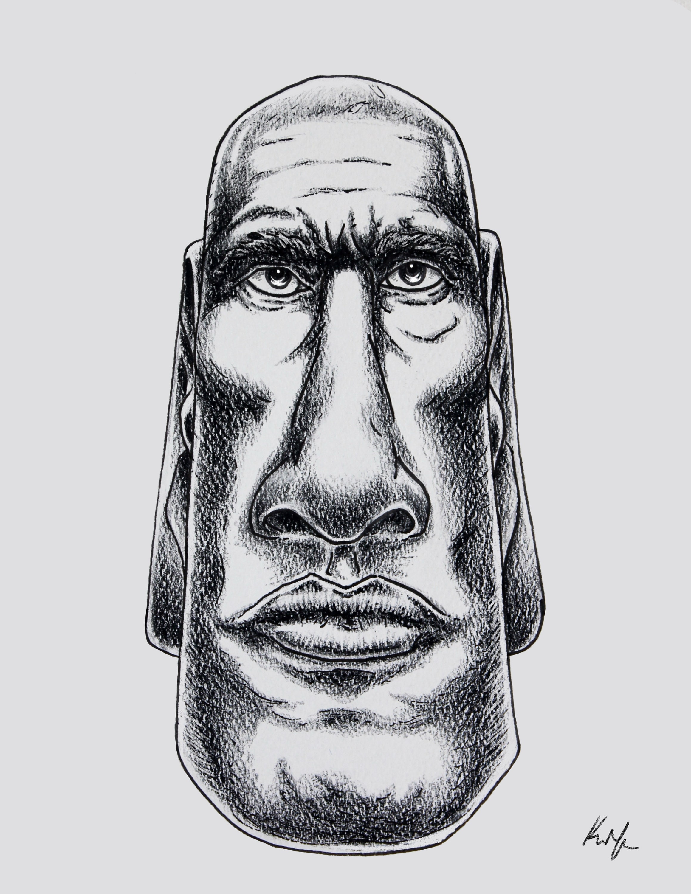 ALEX POATAN PEREIRA as the Stone Face - Art Print - Etsy