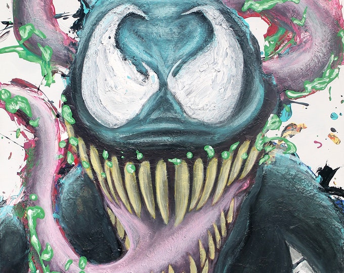 Spider-man Venom Impasto Acrylic Oil Painting Original Art - Etsy Canada