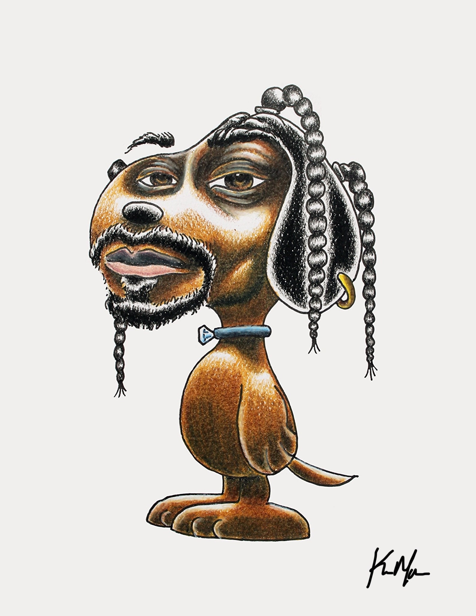SNOOP DOGG as SNOOPY Art Print - Etsy