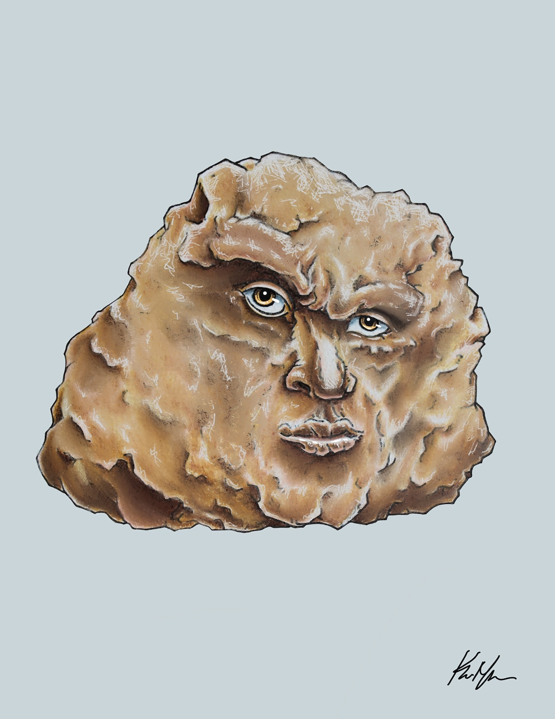 The ROCK as A Rock Art Print - Etsy