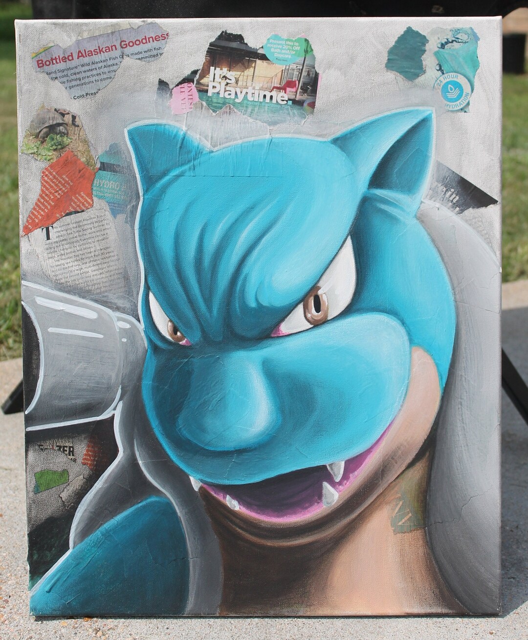 Blastoise Hand Painted Canvas 16x20 - Etsy