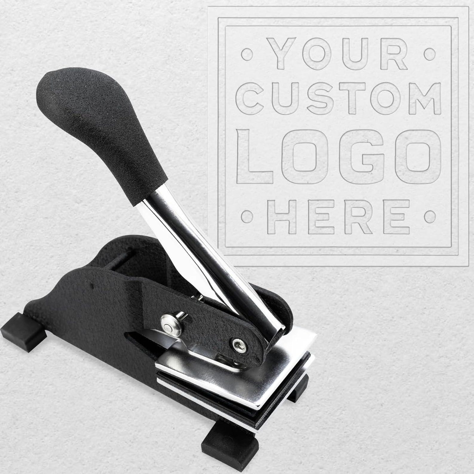 Custom Square Desktop Embosser With Your Logo - Branding Stamp ...