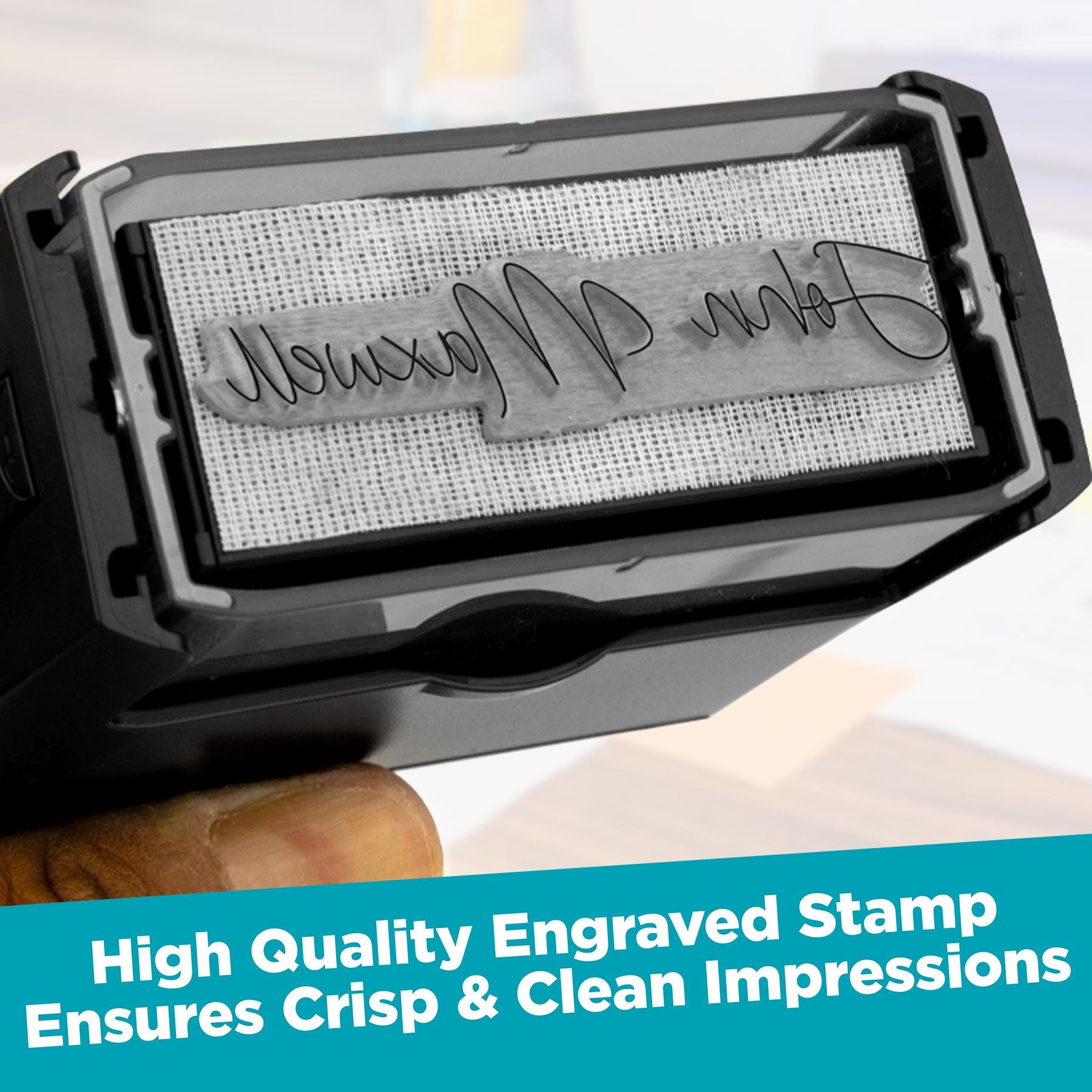 TOP SELLER - Custom Logo Stamp - Rectangular Self-inking Stamp ...