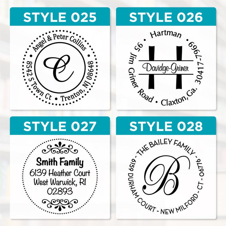 Personalized Self-inking Address Stamp: Custom Rubber Stamp (1-5/8") - Etsy