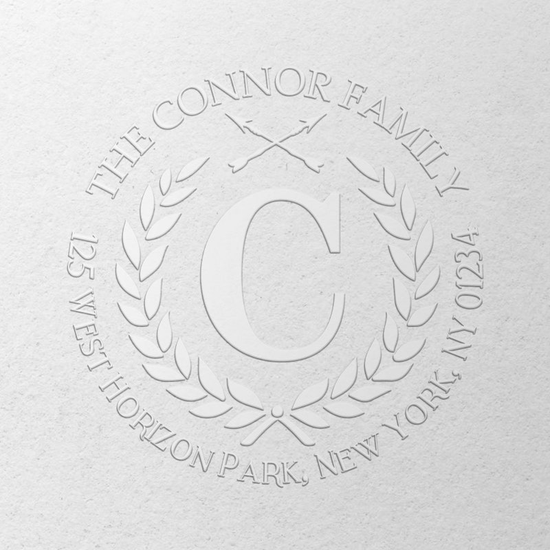 Embossed Monogram - Etsy