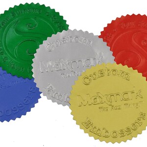 Custom Monogram Address Embosser - Personalized Round Seal With 50 Seal ...