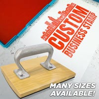 Extra Large Custom Rocker Mount Wood Hand Rubber Stamp - Etsy
