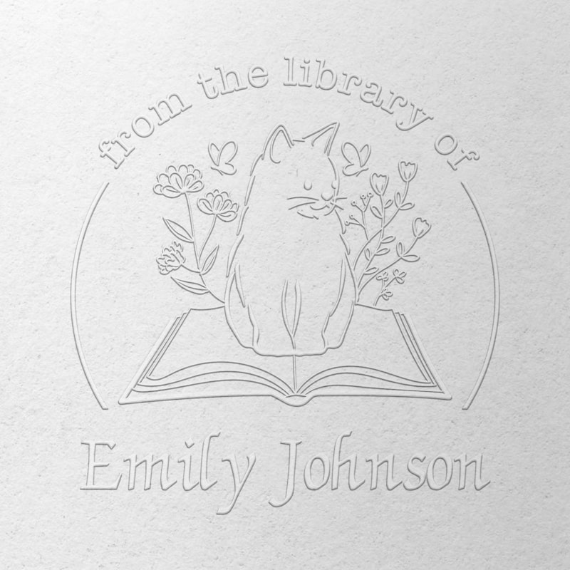 Embossed Name Cards - Etsy