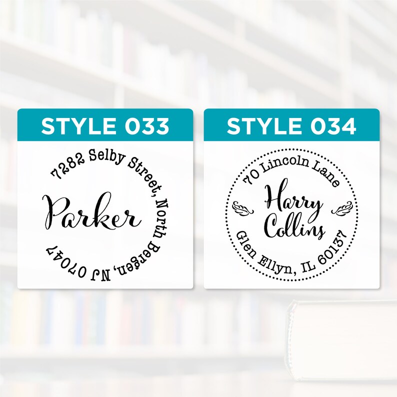 Personalized Self-inking Address Stamp: Custom Rubber Stamp (1-5/8