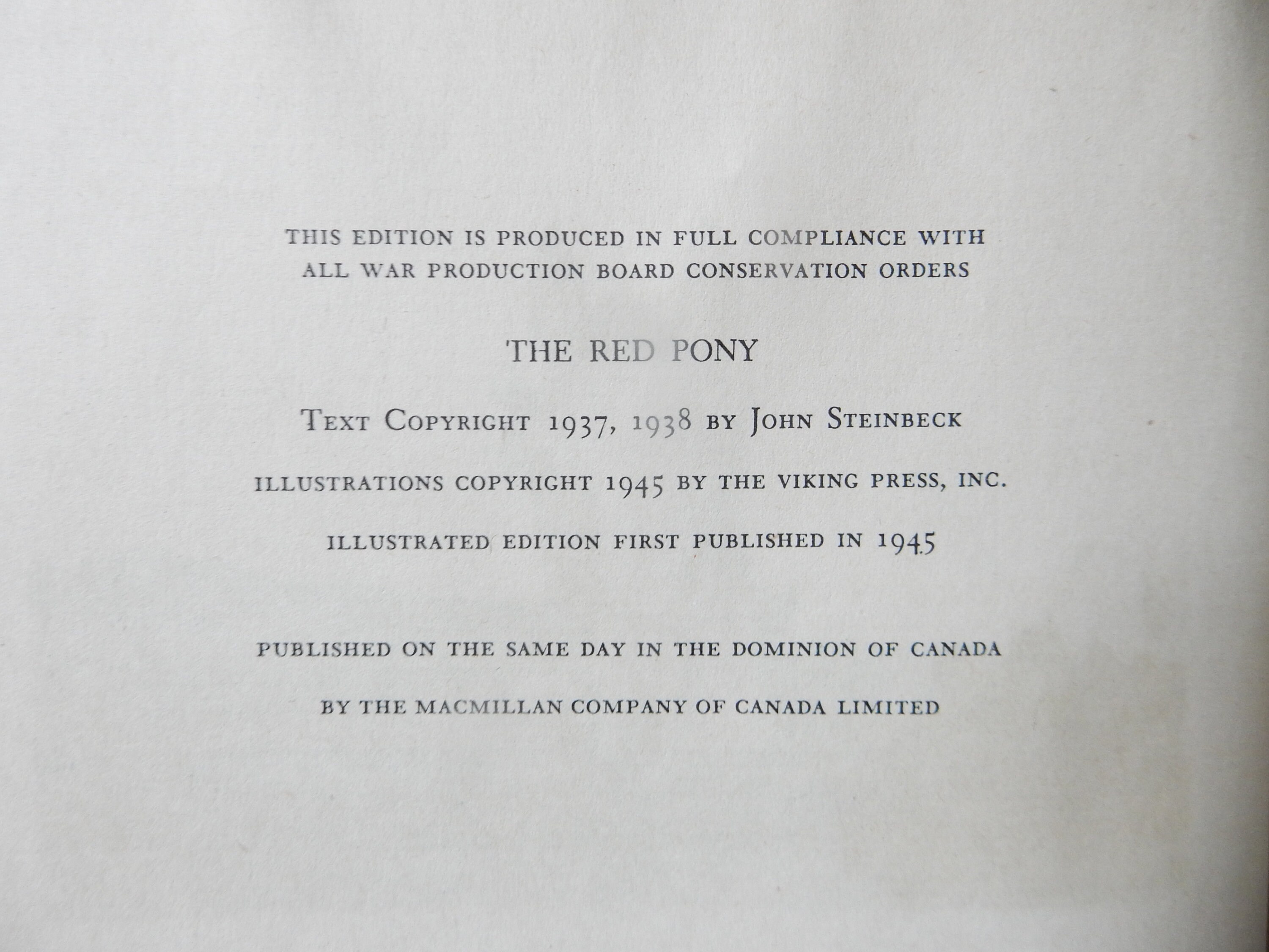 The Red Pony, John Steinbeck, 1945 Wesley Dennis Illustrations - Etsy