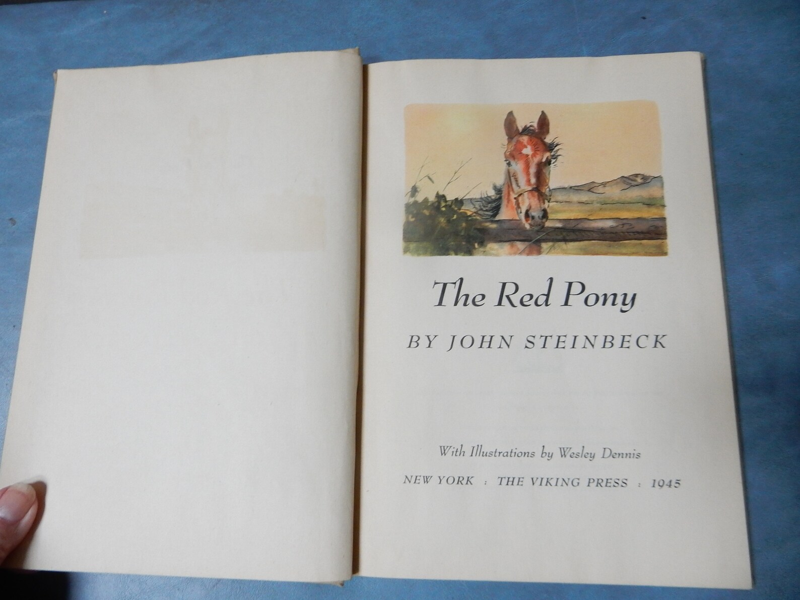 The Red Pony, John Steinbeck, 1945 Wesley Dennis Illustrations - Etsy