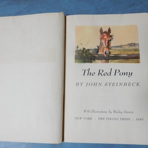 The Red Pony, John Steinbeck, 1945 Wesley Dennis Illustrations - Etsy