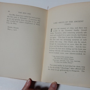 The Red One, Jack London, Rare First Edition, 1918, Science Fiction ...