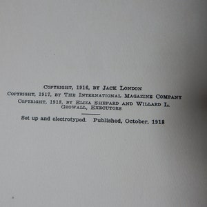 The Red One, Jack London, Rare First Edition, 1918, Science Fiction ...