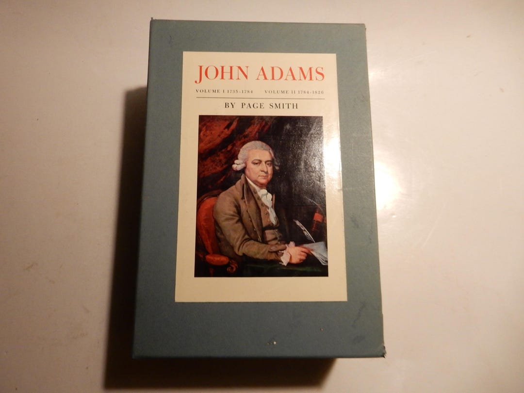 John Adams by Page Smith, 2 Volumes in Slipcase, First Edition - Etsy