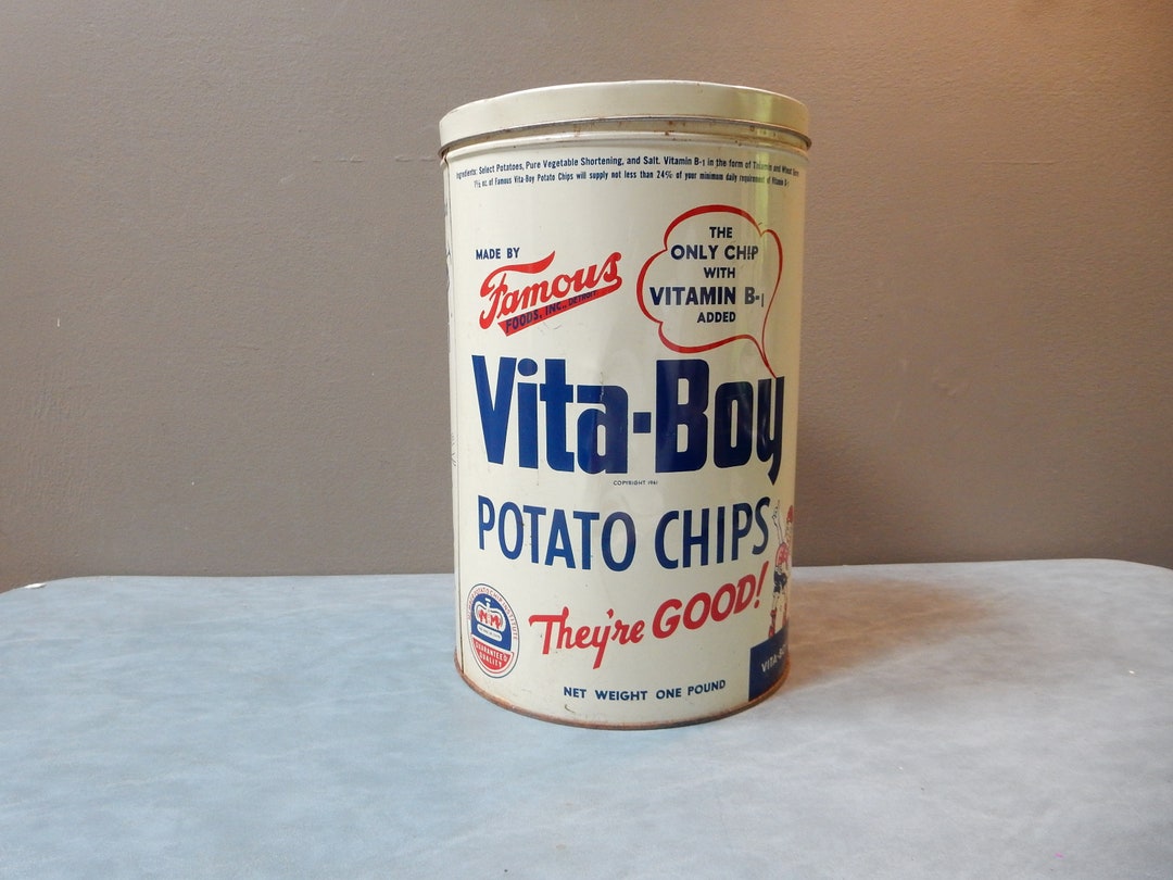 Vita Boy Potato Chip Can, Detroit Michigan - Etsy