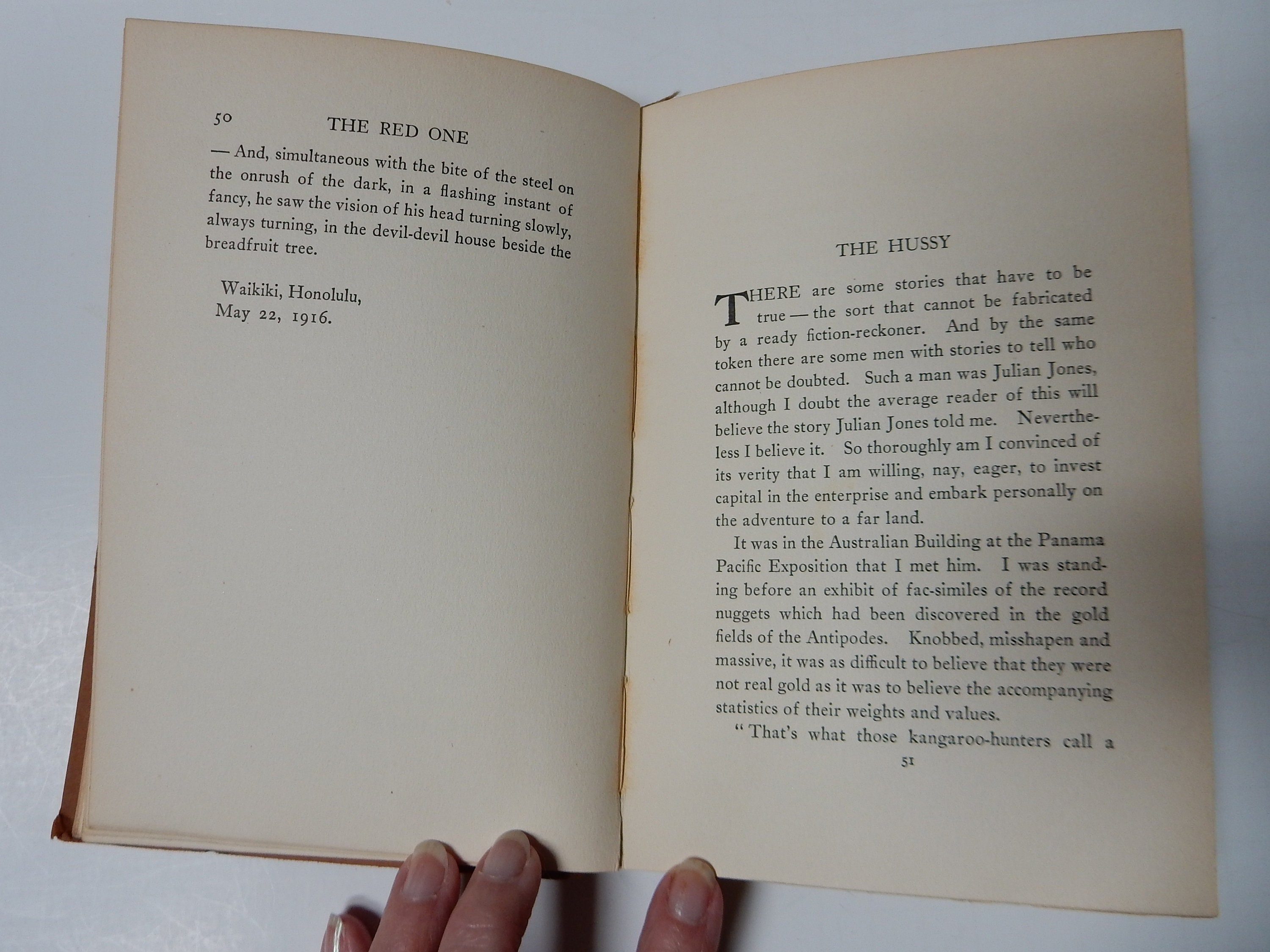 The Red One, Jack London, Rare First Edition, 1918, Science Fiction ...