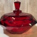 Vintage Viking Ruby Red Diamond Point Candy Dish, Stunning - Etsy