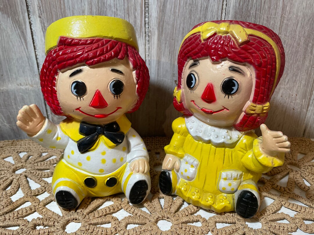Vintage Raggedy Ann & Andy Flower Pots, Rueben’s 1974 - Etsy