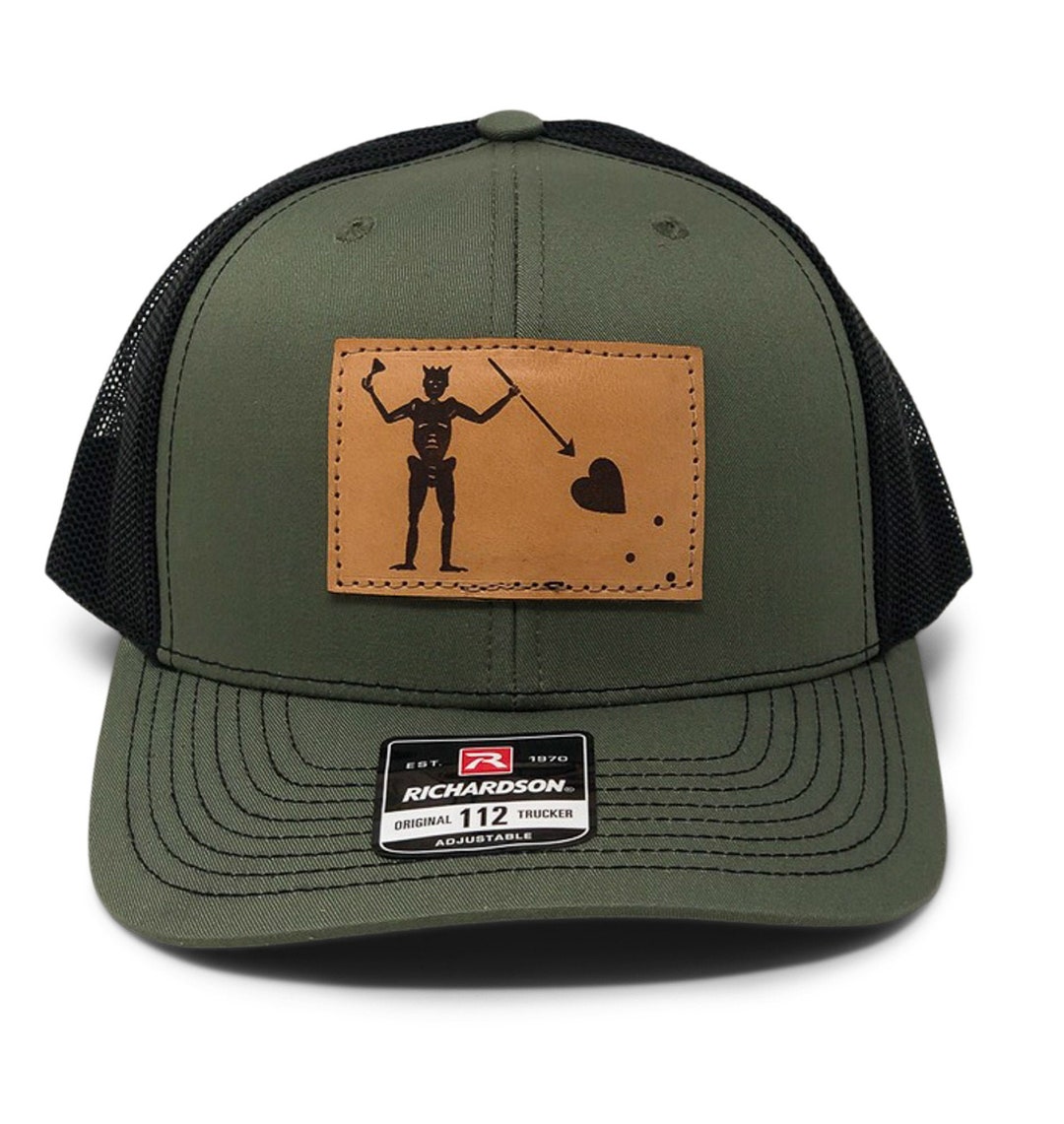 Blackbeards Flag Leather Patch Hat - Etsy