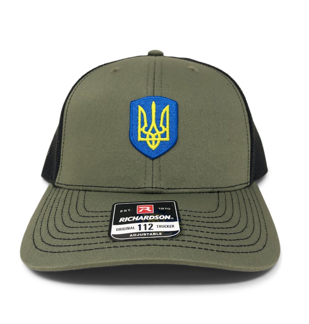 Ukraine Trident Logo Leather Patch Hat Stand With Ukraine Support ...