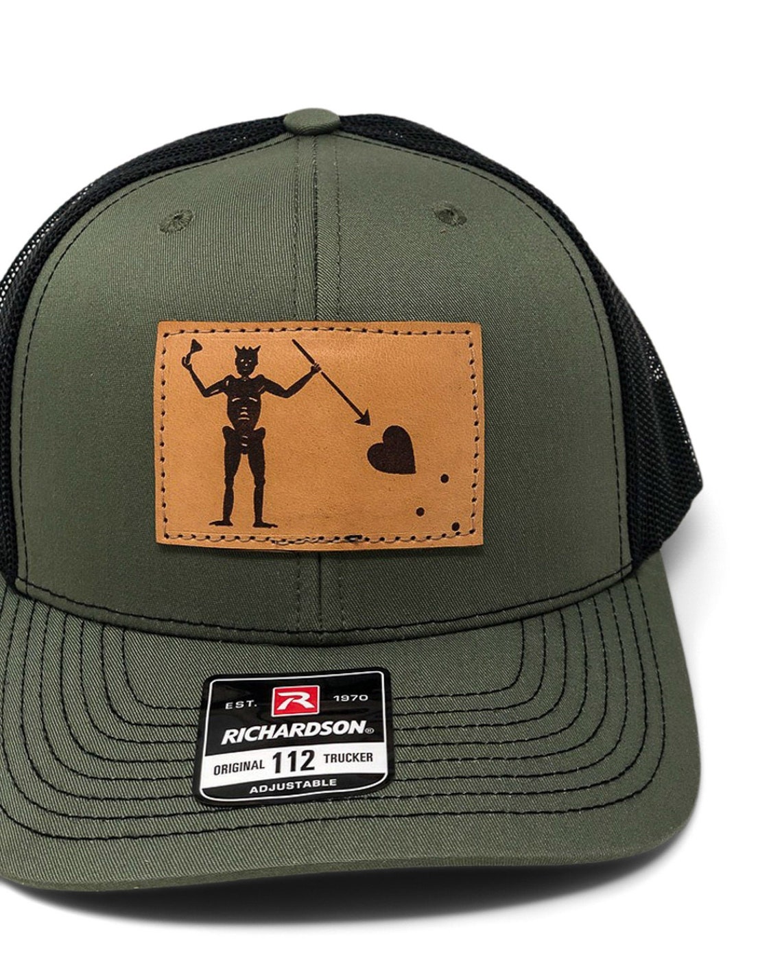 Blackbeards Flag Leather Patch Hat - Etsy