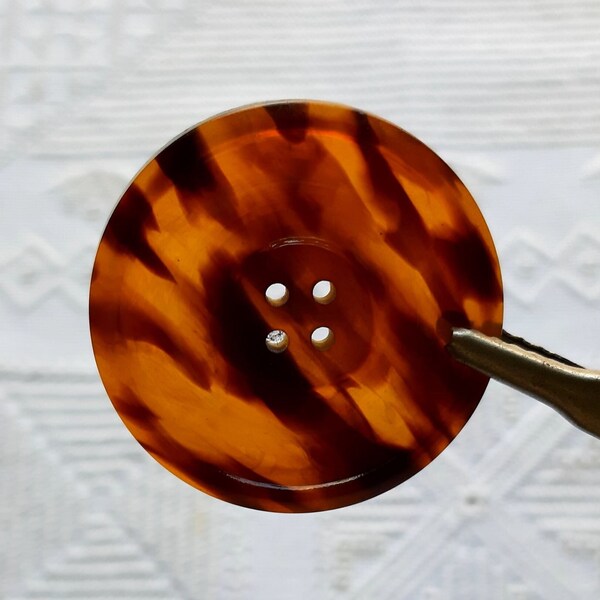 Tortoiseshell Button - Etsy