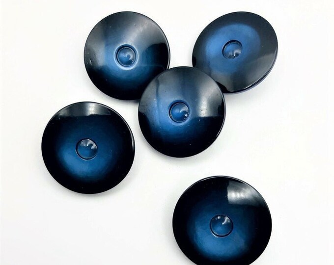 Unusual Blue Thick and Chunky Large Coat Buttons From the 90's, Blue ...
