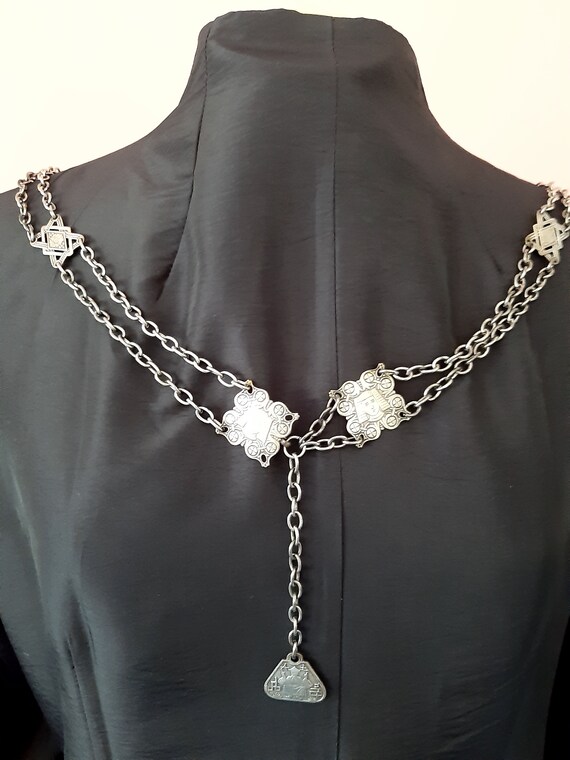 Aesthetic movement Renaissance chain belt Art nouveau… - Gem