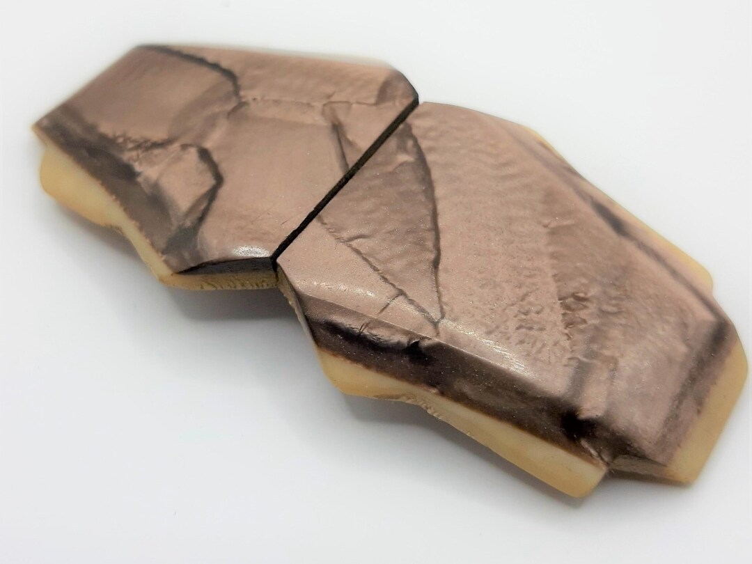 Coffee Marbled 2 Part 1940's Buckle, Vintage Celluloid Art Deco, Coffee ...