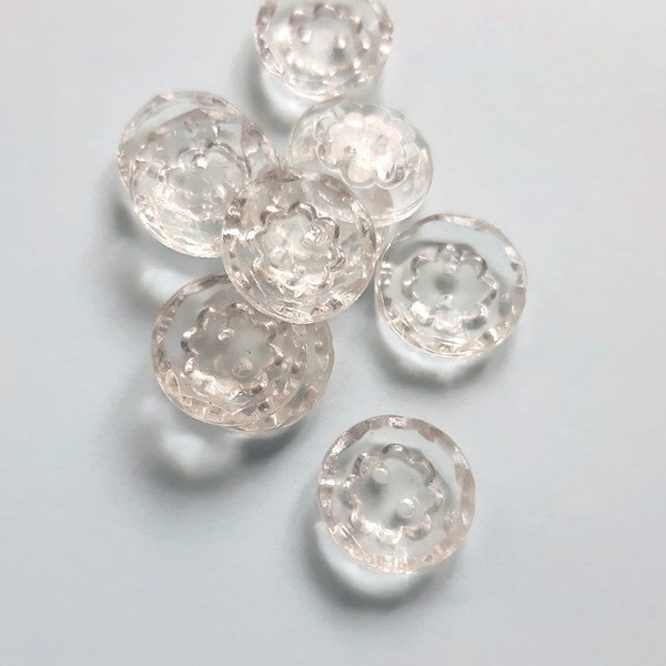 Clear Glass Buttons - Etsy