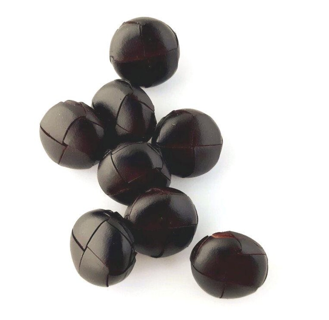 Brown Leather Plaited Vintage Buttons for Leather Crafts, Men’s Fashion ...