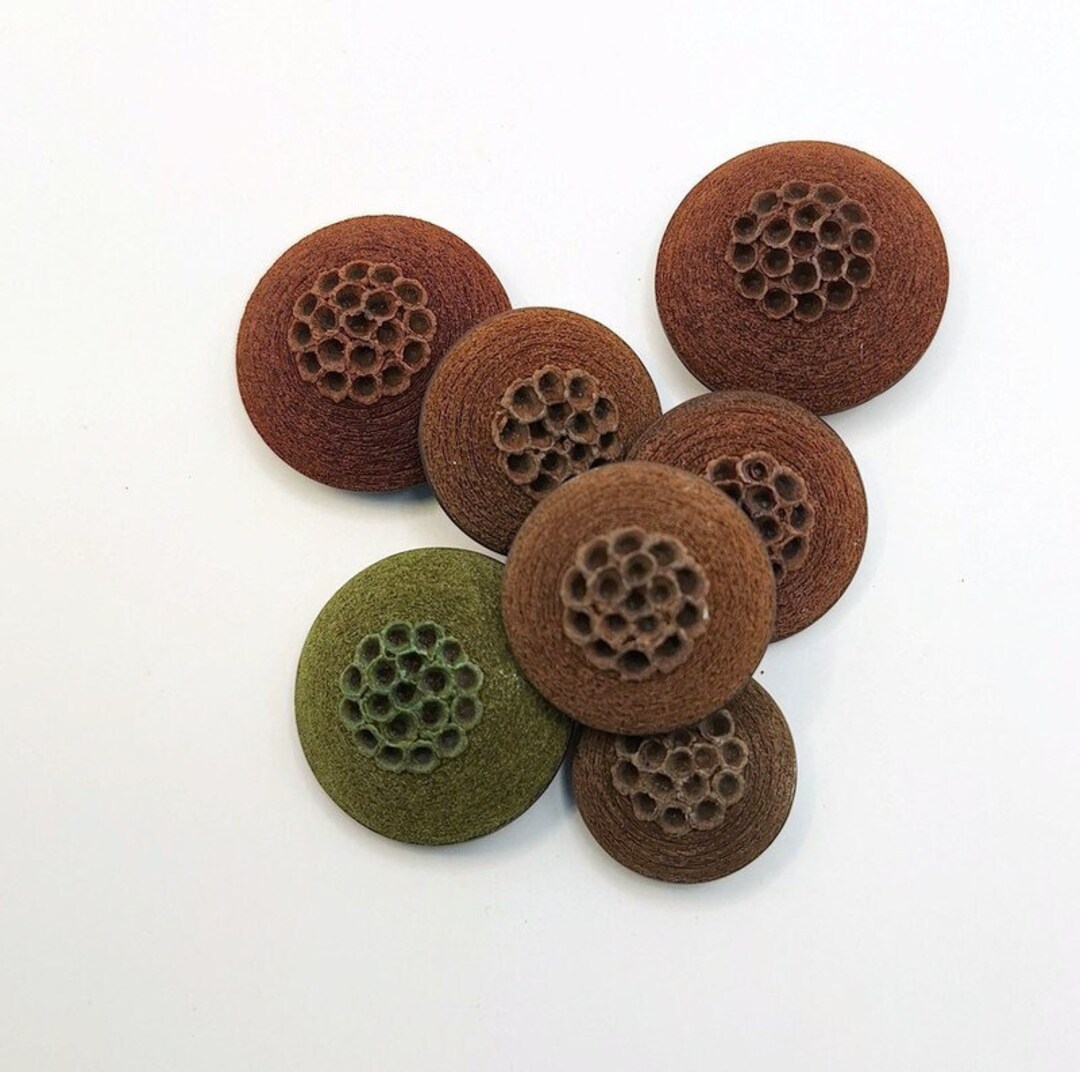 Nature Inspired Buttons,minimalist 80s Textured Dried Flower Heads ...