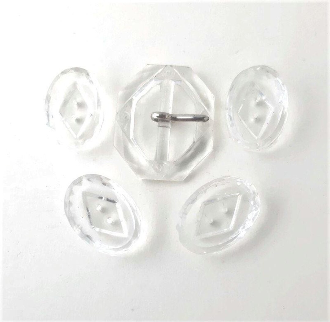 Rare Pretty Octagonal Shape Arts and Crafts Era Rose Pattern Clear ...