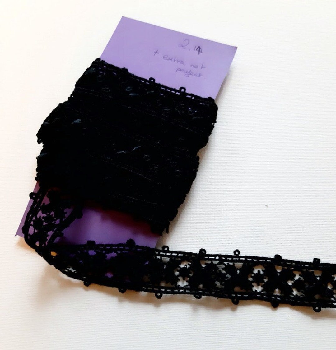 Black Flower Lace Trim Romantic Goth, Neo Victorian, Old Stock ...