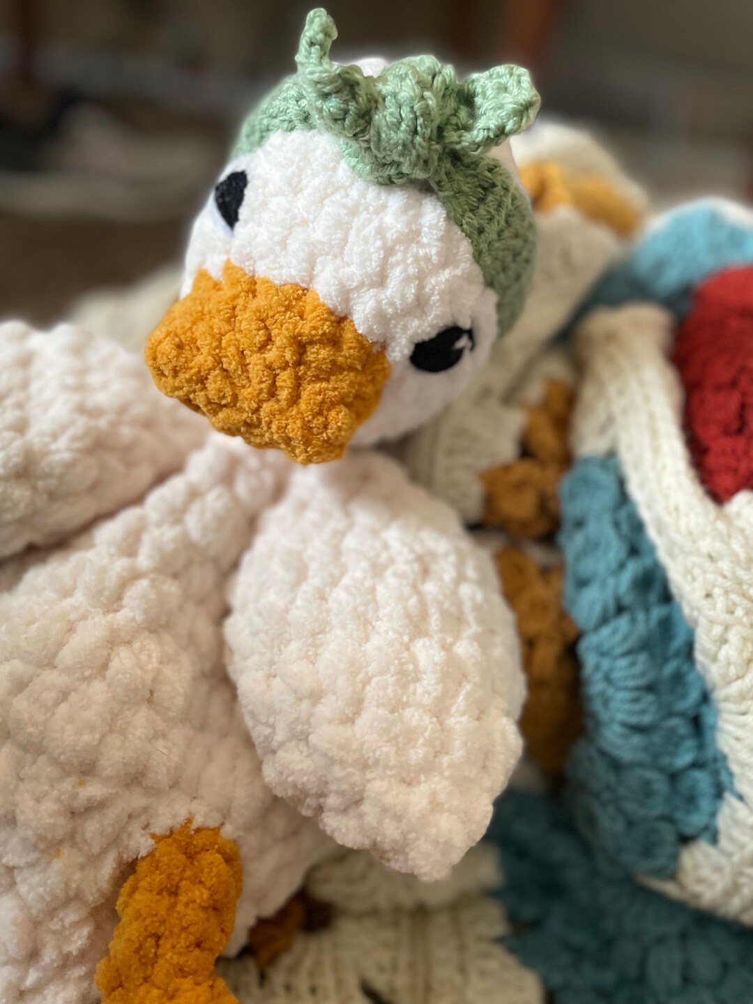 Duck Lovey, Della Duck Stuffie, Lovie, Stuffed Animal, Cuddler, Perfect ...