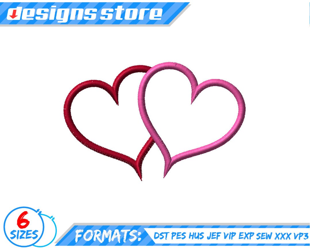 HEART APPLIQUE DESIGN, Valentine Heart Applique Embroidery Design ...