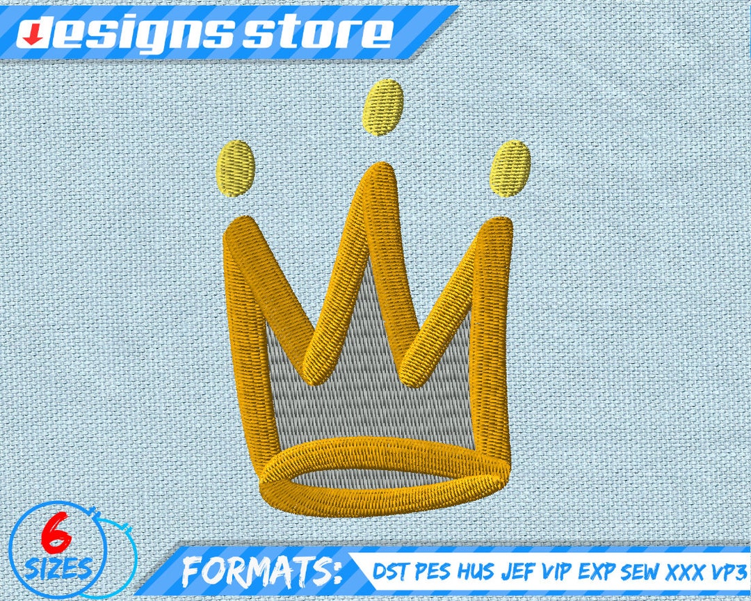 CROWN EMBROIDERY DESIGN, King Princess Tiara Machine Embroidery Design ...