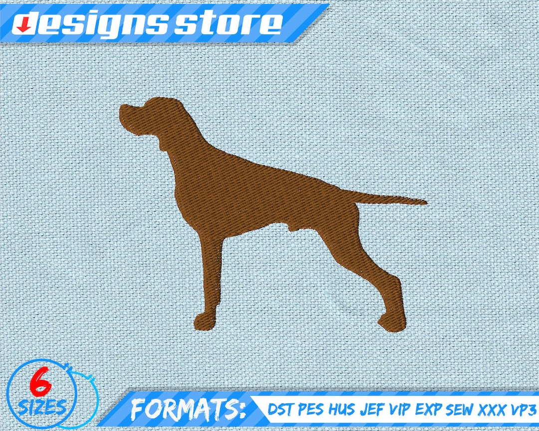 POINTER EMBROIDERY DESIGN, Dog German Shorthaired Machine Embroidery ...