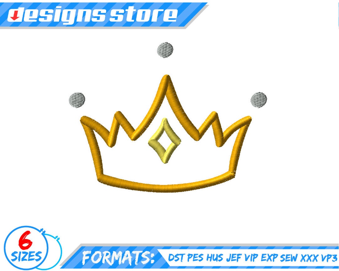 CROWN APPLIQUE DESIGN, Crown Applique Embroidery Machine, Tiara ...