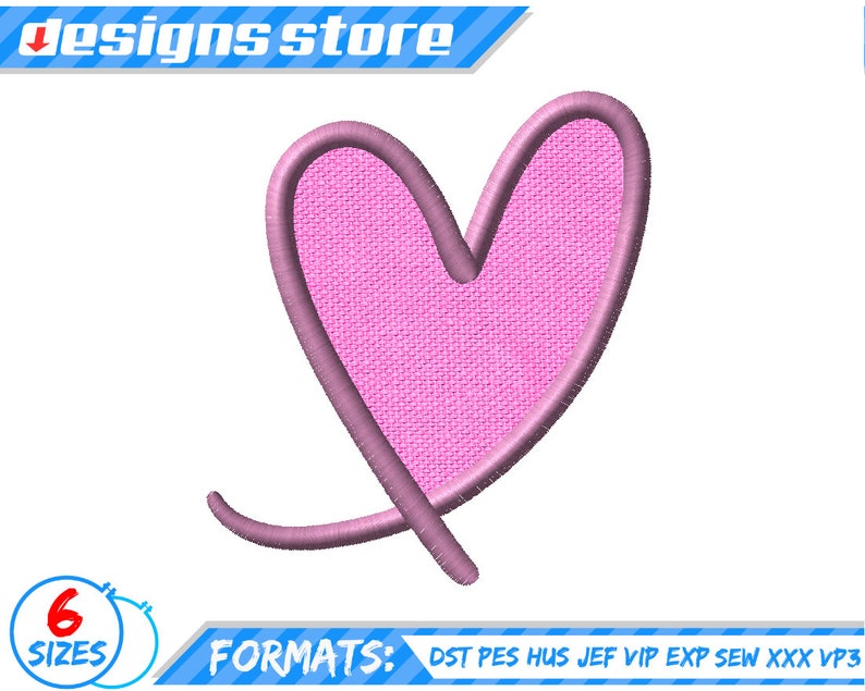 HEART APPLIQUE DESIGN, Valentine Heart Applique Embroidery Design ...