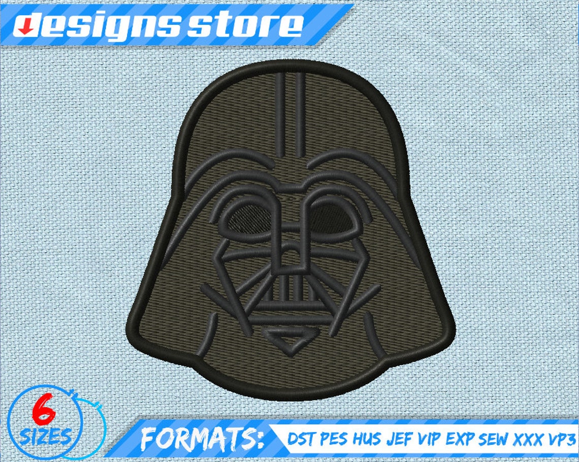 DARTH VADER EMBROIDERY Design Star Wars Embroidery Design R2D2 - Etsy