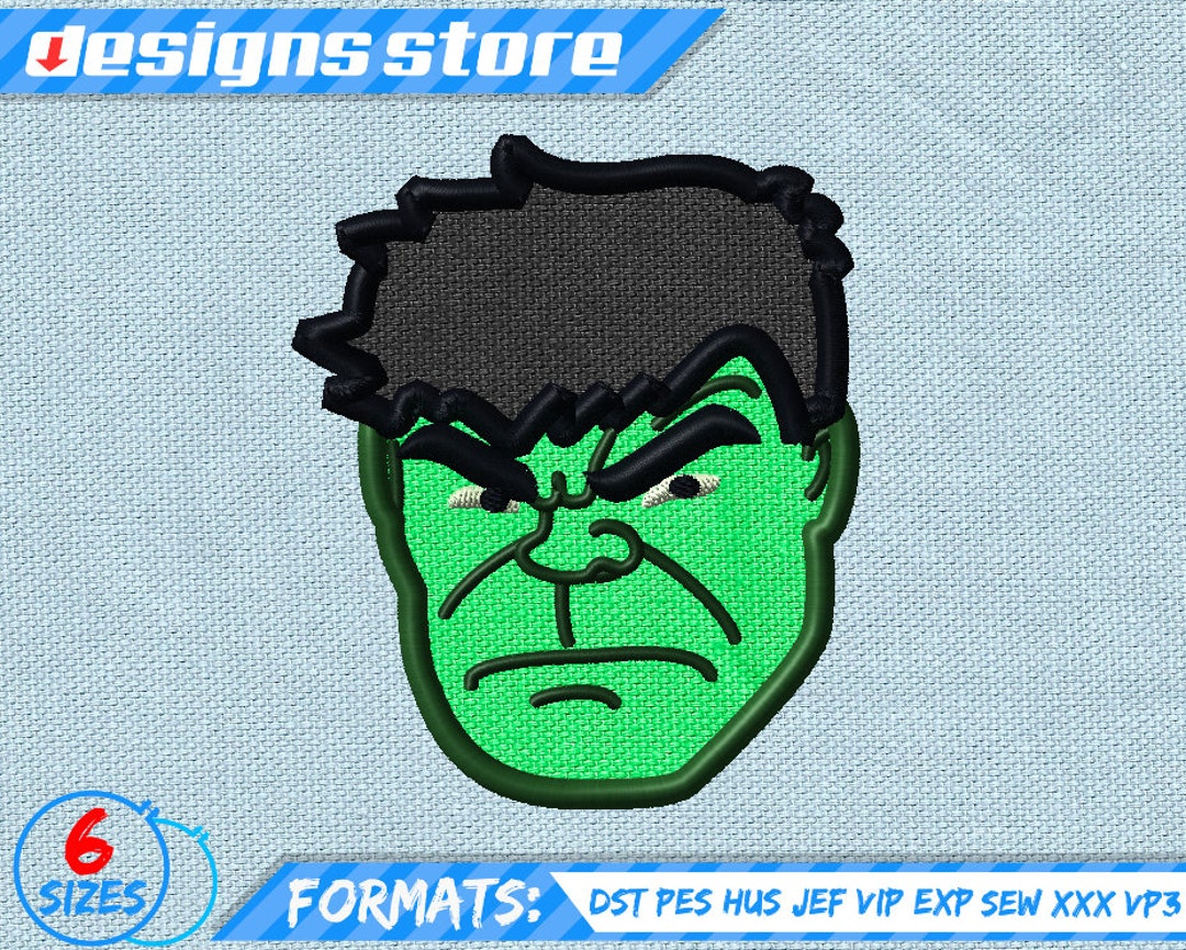 HULK APPLIQUE SUPERHERO Hulk Embroidery Machine Design Superhero Hulk ...