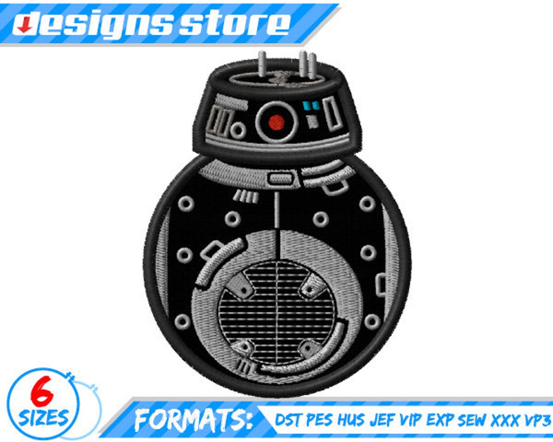 STAR WARS EMBROIDERY BB9E BB8 Design Star Wars Machine | Etsy