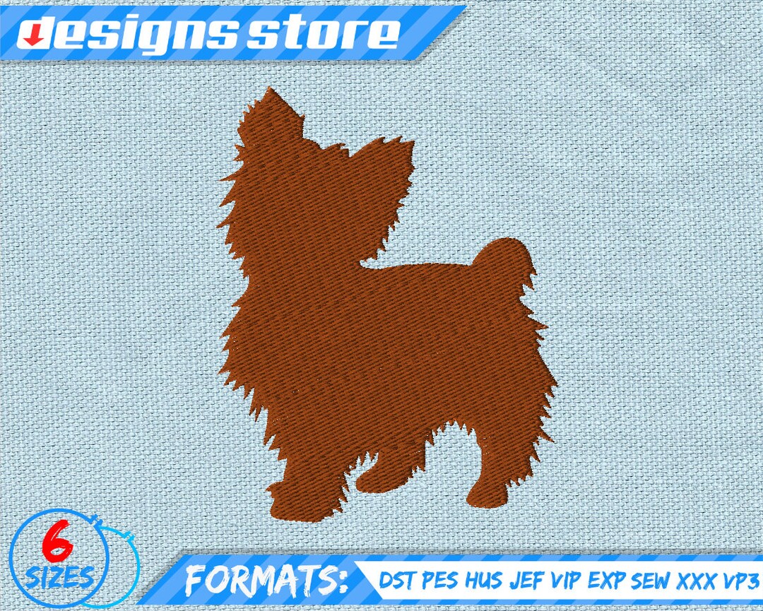 YORKSHIRE EMBROIDERY DESIGN, Dog Yorkshire Machine Embroidery Design ...