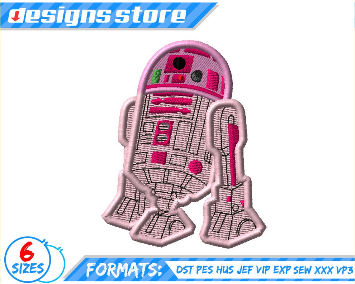 SATR WARS R2D2 EMBROIDERY Design Star Wars Embroidery Design | Etsy