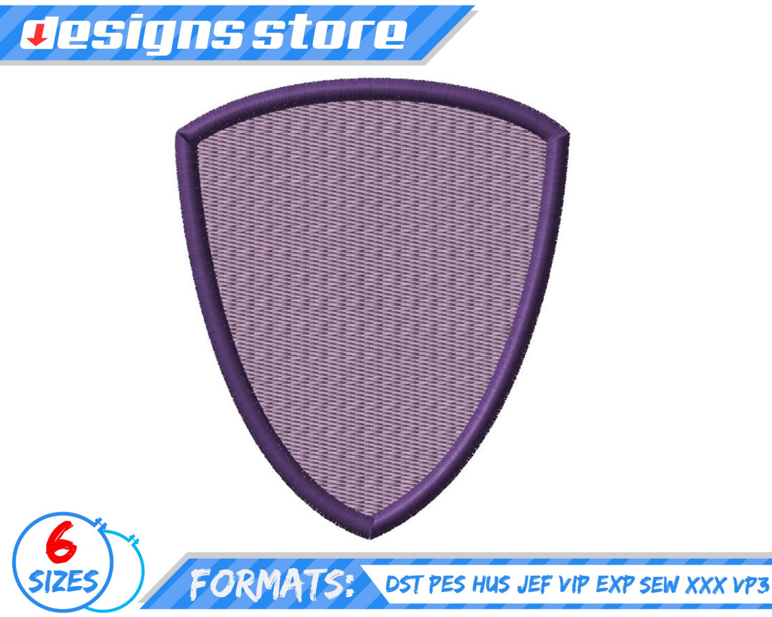 BADGE EMBROIDERY DESIGN Shape Shield Embroidery Design Badge - Etsy