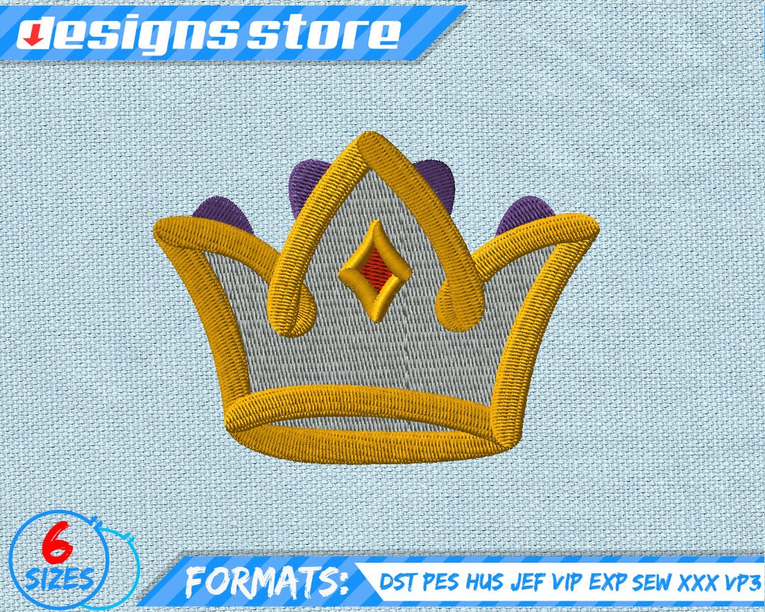 CROWN EMBROIDERY DESIGN, King Princess Tiara Machine Embroidery Design ...