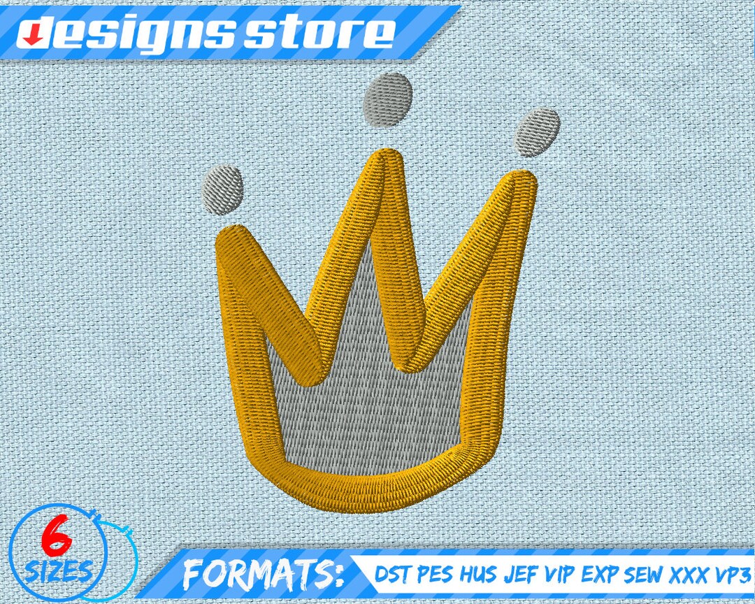 CROWN EMBROIDERY DESIGN, King Princess Tiara Machine Embroidery Design ...